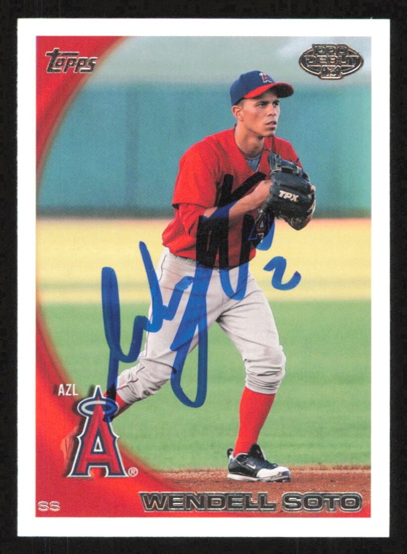 WENDELL SOTO Autograph Baseball card auto LOS ANGELES ANGELS | eBay