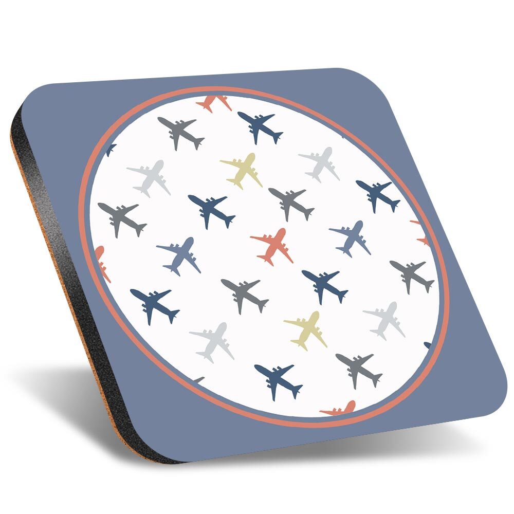 1x Square Coaster 12cm Airplane Aircraft Travel Transport #59533 | eBay