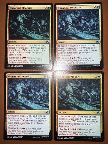 Unnatural Moonrise X4 (Playset) Innistrad: Midnight Hunt (MID) MTG | eBay