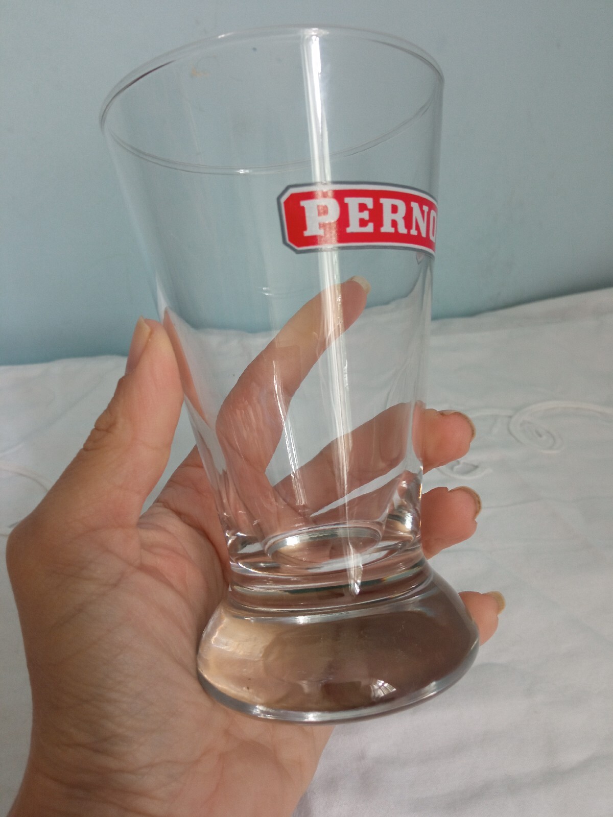 Vintage Pernod Glass Red and White Lettering Man Cave Home Bar | eBay UK