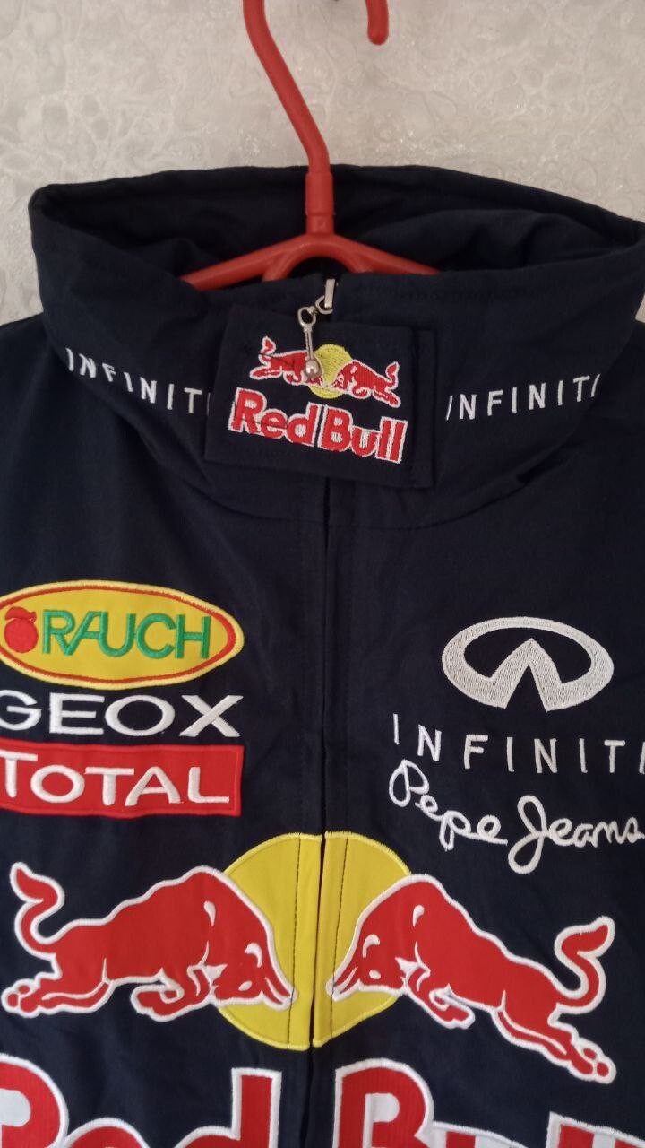 Retro Navy F1 Red Bull Racing Jacket Nascar Jacket 90… - Gem