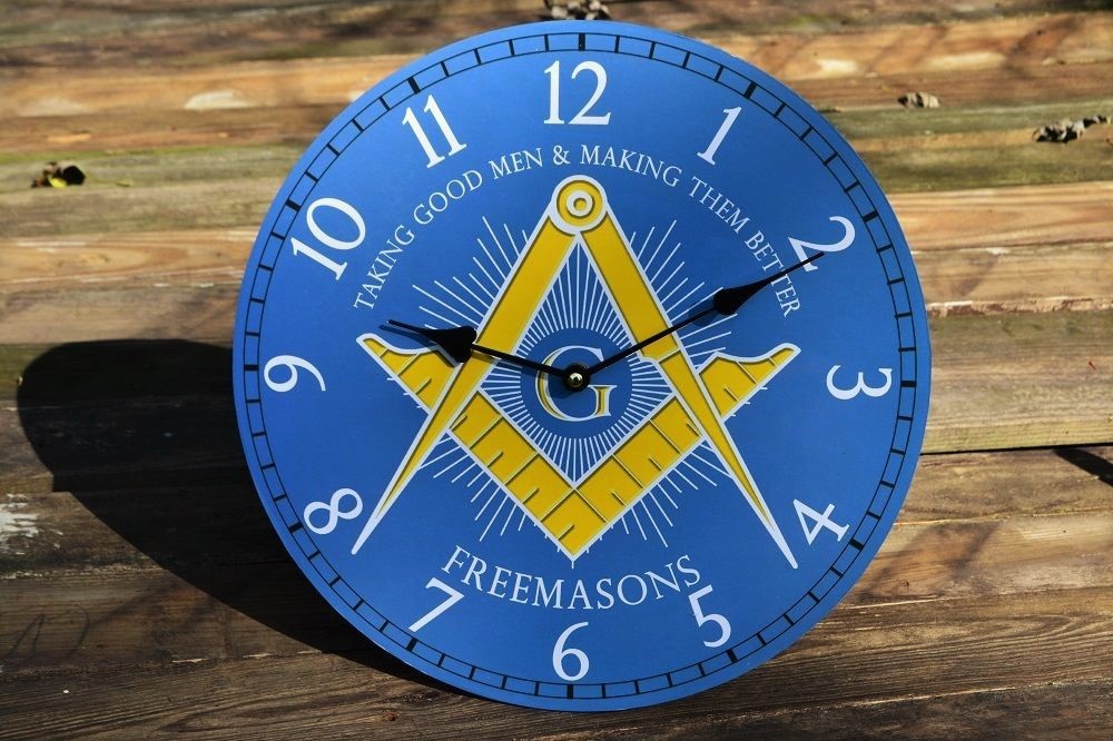 Masonic Square and Compasses Wall Clock - Lodge - Mason - Freemasons | eBay