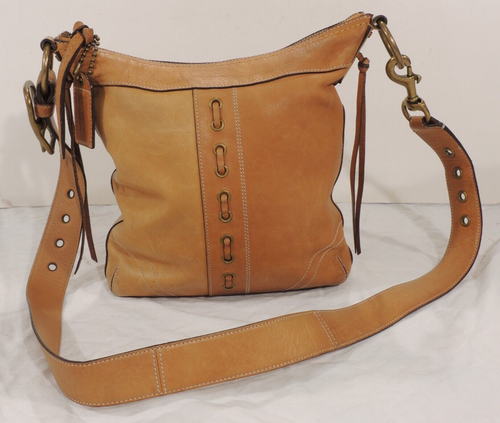 *READ* Vintage Coach Chelsea Laced Duffle Leather Shoulder Handbag BOHO ...