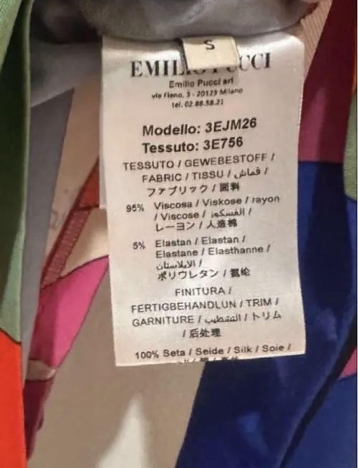 Emilio Pucci, Blouse, ribbon tie, bow tie blouse, Multicolor, Geometric ...