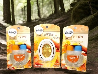 2 Febreze Crisp Fall Breeze Plugin Refills & 1 Small Spaces Air ...