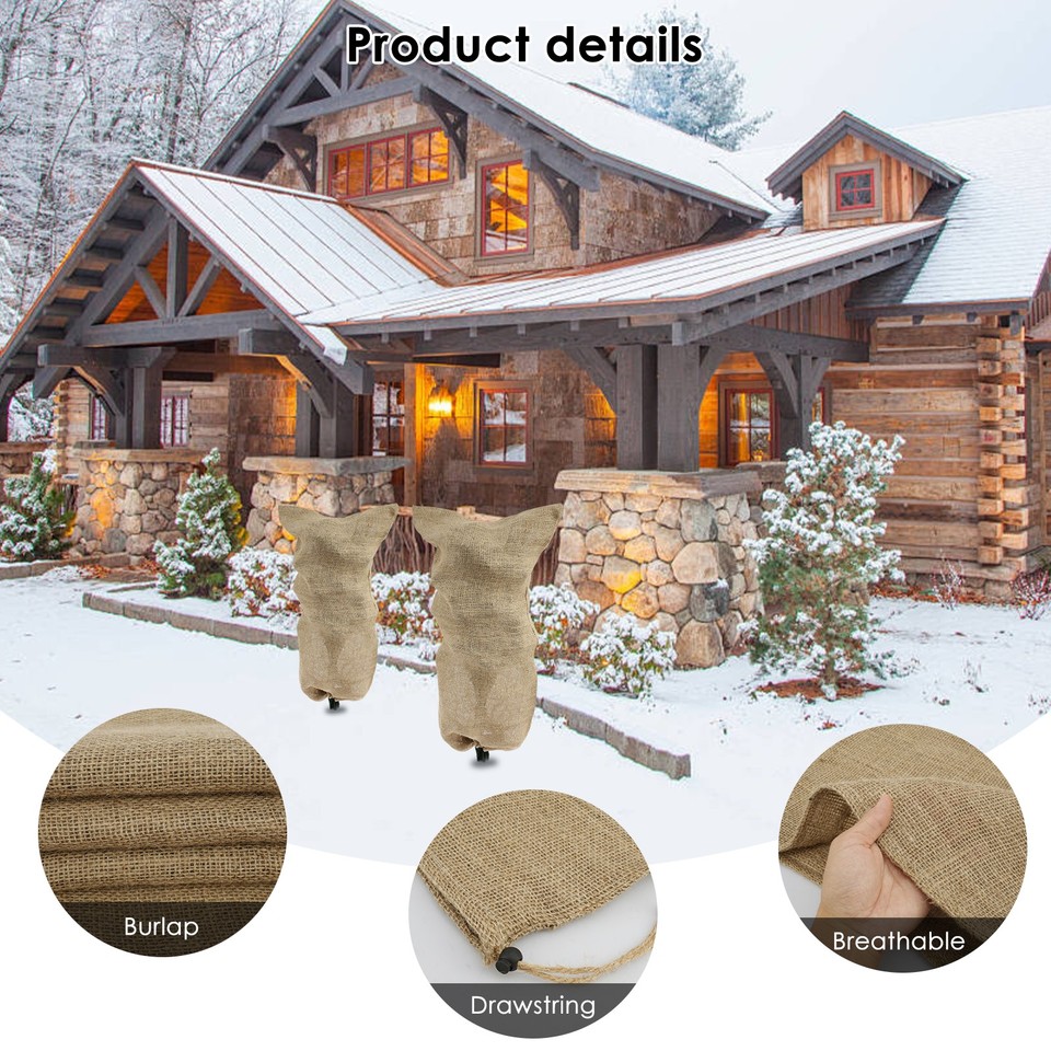 2 Pcs Tree Covers Breathable Tree Protection Covers Reusable Burlap ...
