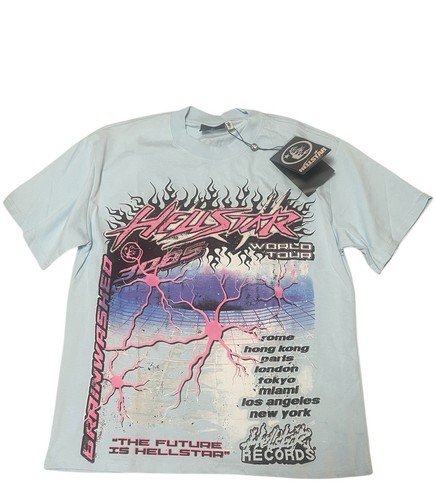 Hellstar Neuron Tour T-Shirt Light Blue Size S Brand New with Tags | eBay