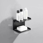 Double Layer Soap Dish Black Stainless Steel Soap Case Holder Container ...
