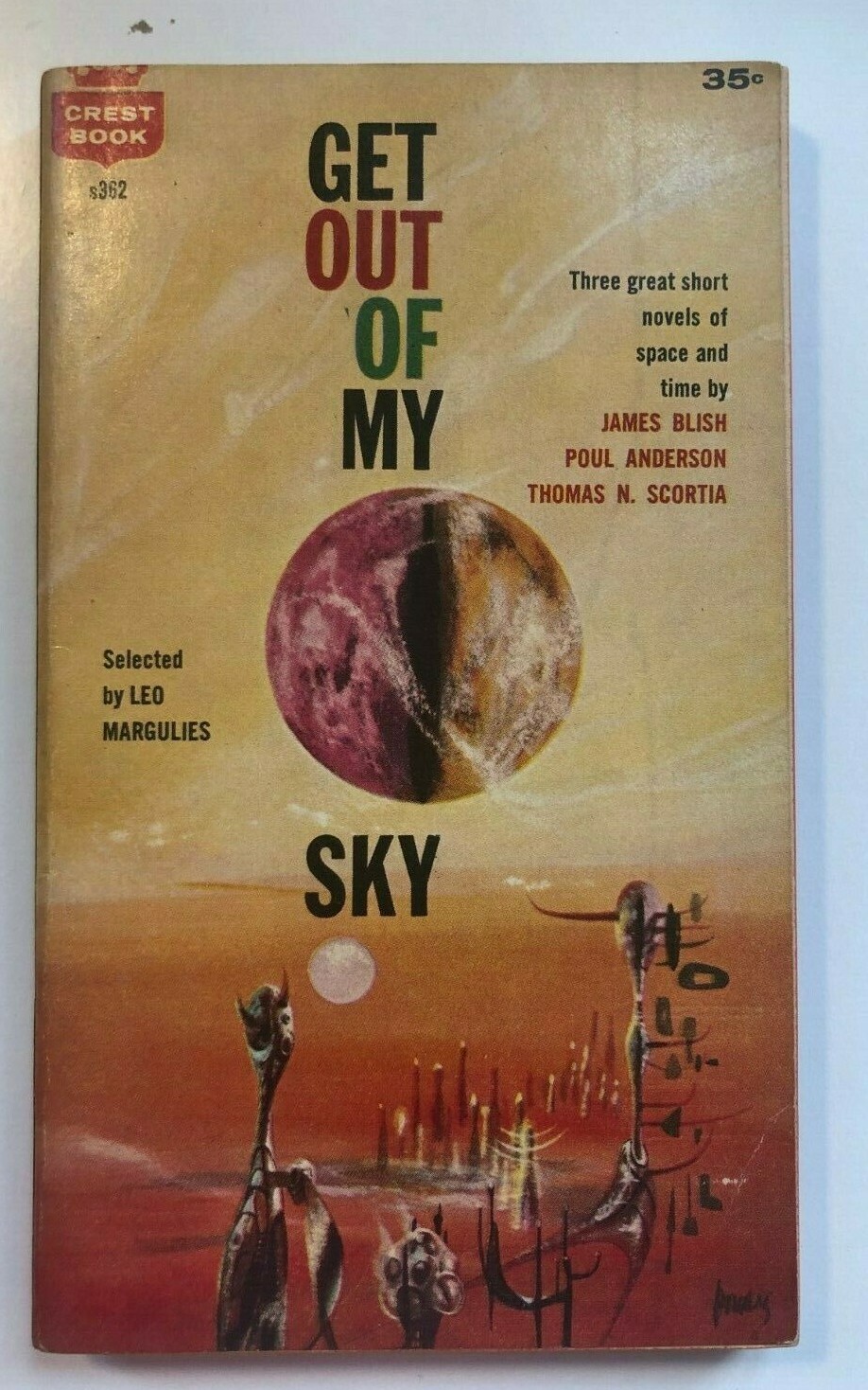 GET OUT OF MY SKY by BLISH/ANDERSON/SCORTIA PBO (1960) CREST BOOKS s362 ...