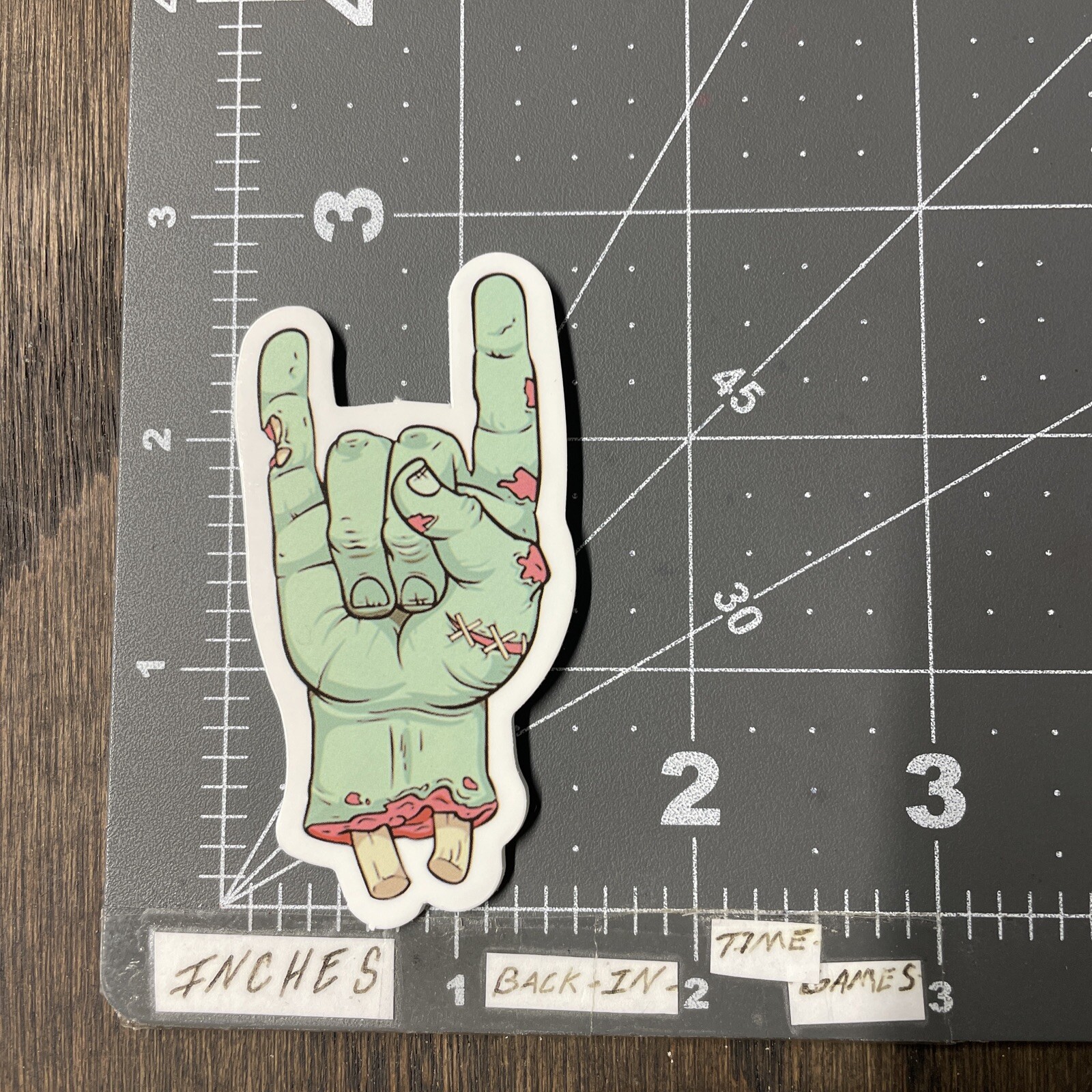 Sm. Zombie Rock On Adult Humor Sticker For Guitar Phone Ect Gloss23 | eBay