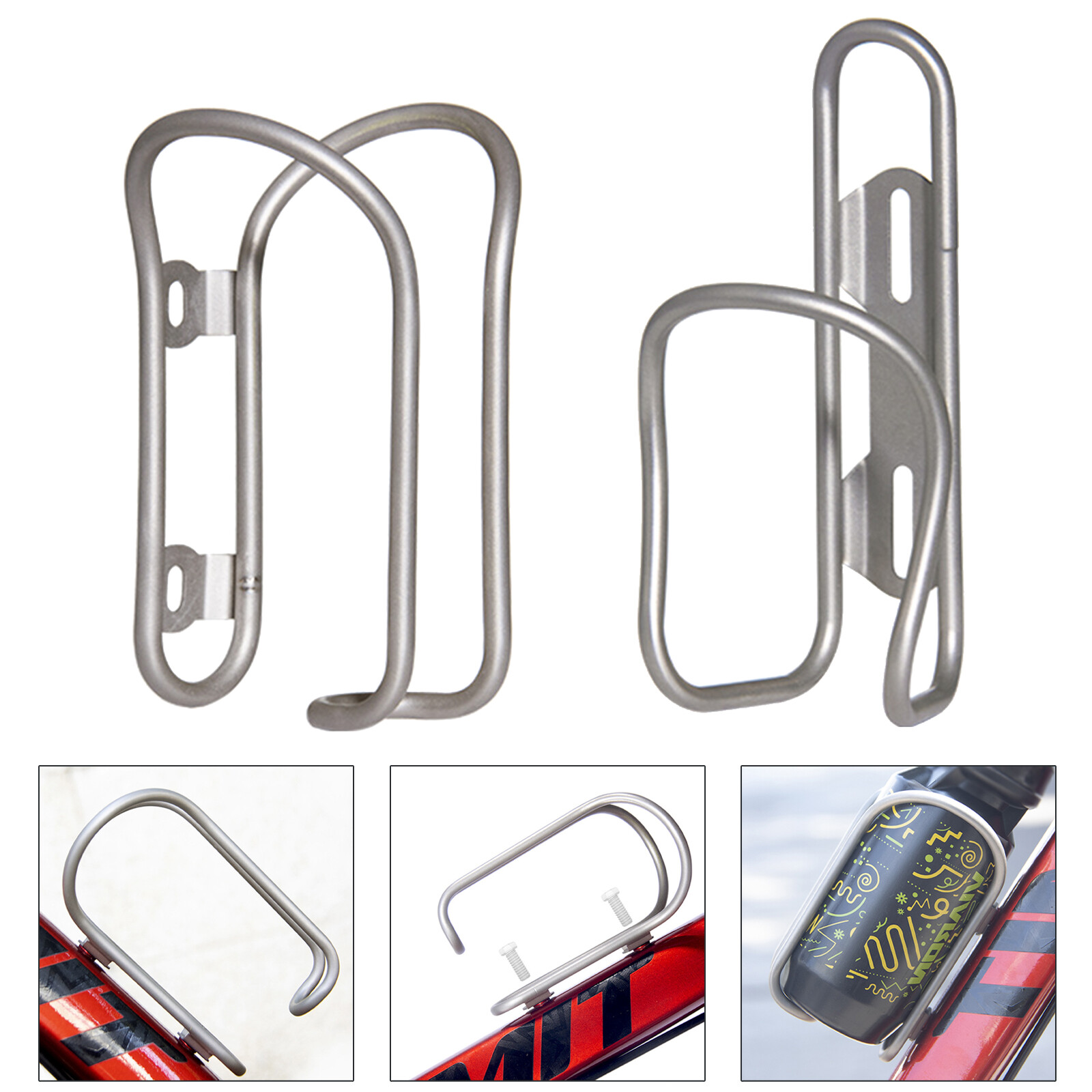 TO1L/TO2U for Titanium Alloy Bicycle Water Bottle Mounting Cage with Ti ...