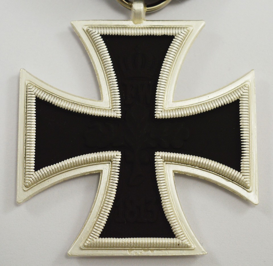 Pair of Full Size Replica Iron Cross Medals with Ribbon Germany/Prussia ...