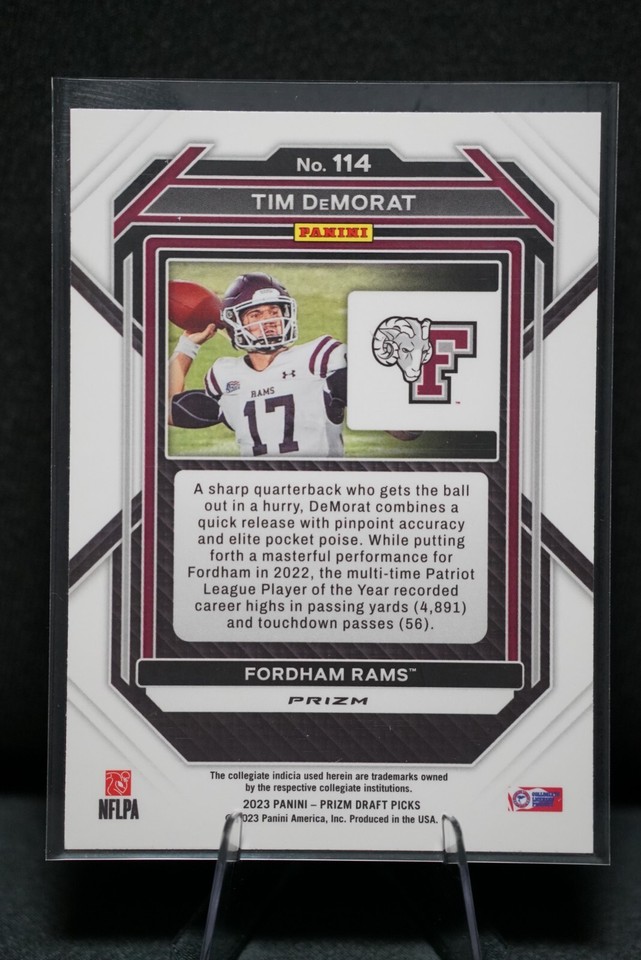 Tim Demorat 2023 Panini Prizm Draft Picks Gold Ice #114 Commanders ...