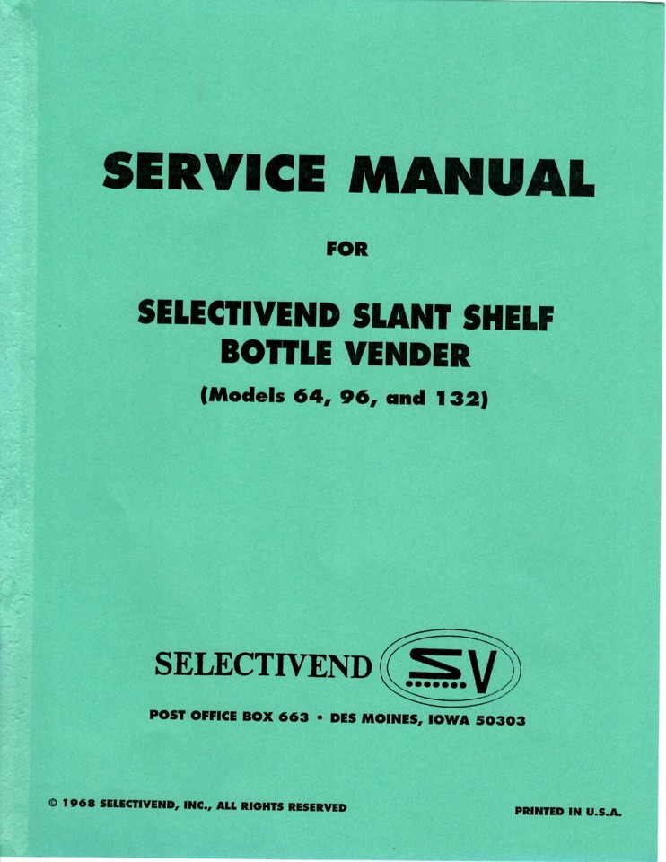 Selectivend Slant Shelf Service Manuals - You Select Form | eBay