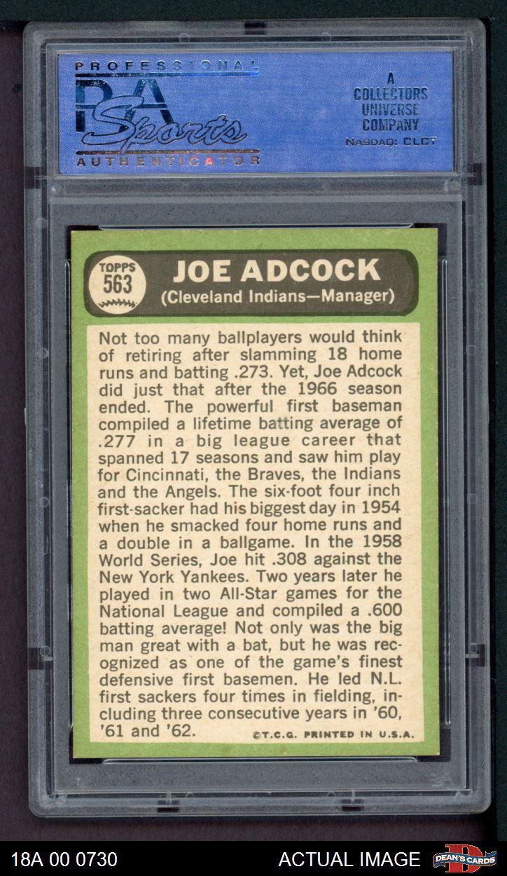 1967 Topps - High # #563 Joe Adcock for sale online | eBay