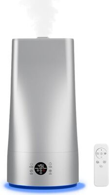 ULTRASONIC AIR HUMIDIFIER SILVER H-A30E1 3L COOLMIST ESSENTIAL OIL AUTO ...