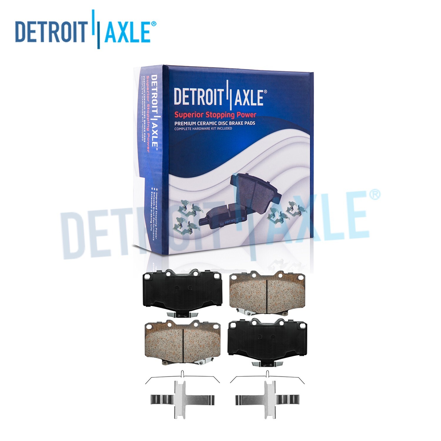Complete Front Ceramic Brake Pads w/Hardware Kit for Toyota 4Runner ...