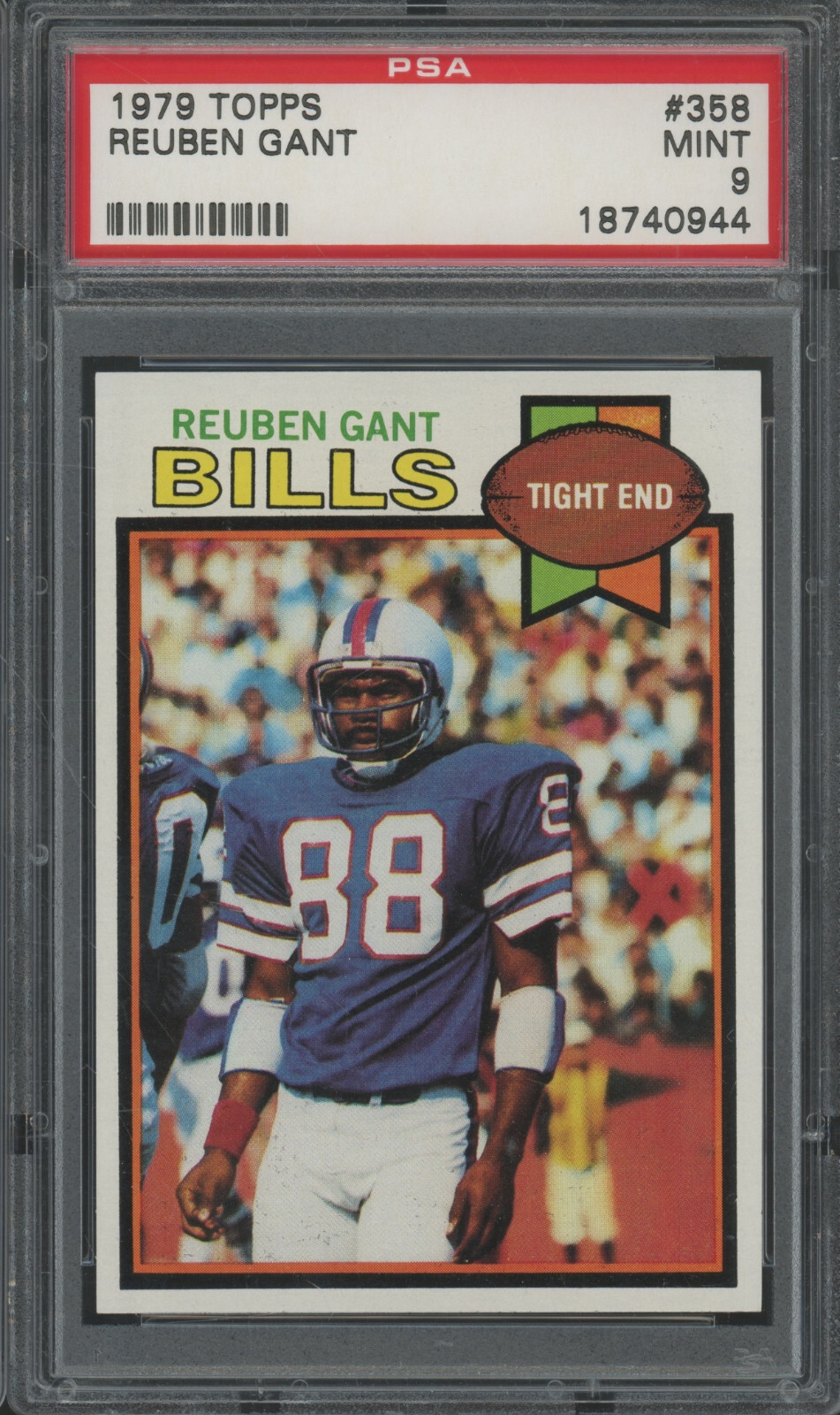 1979 Topps Football #358 Rueben Gant Buffalo Bills Mint PSA 9 | eBay