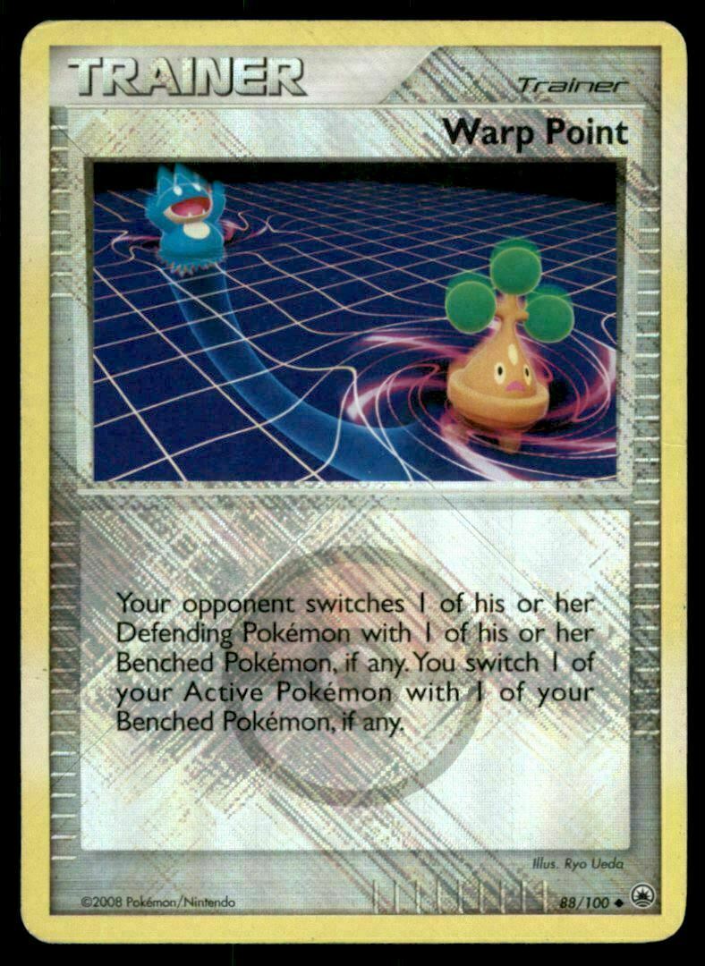 POKEMON LEAGUE PROMO CARD MAJESTIC DAWN WARP POINT 88/100 REV HOLO RARE ...