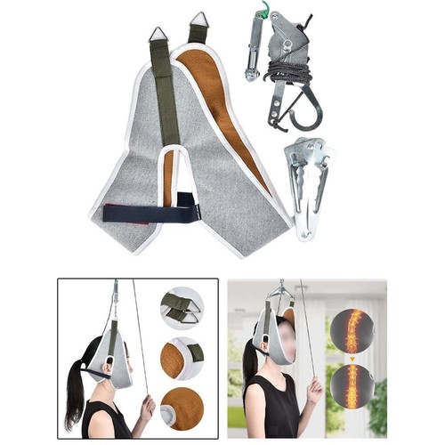 Cervical Neck Traction Device Harness Sling Physical Therapy Massager ...