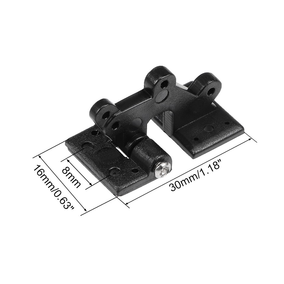 RC Hinges Hatch Hinge L30 x W16 mm, for RC Model Airplane Parts Black ...