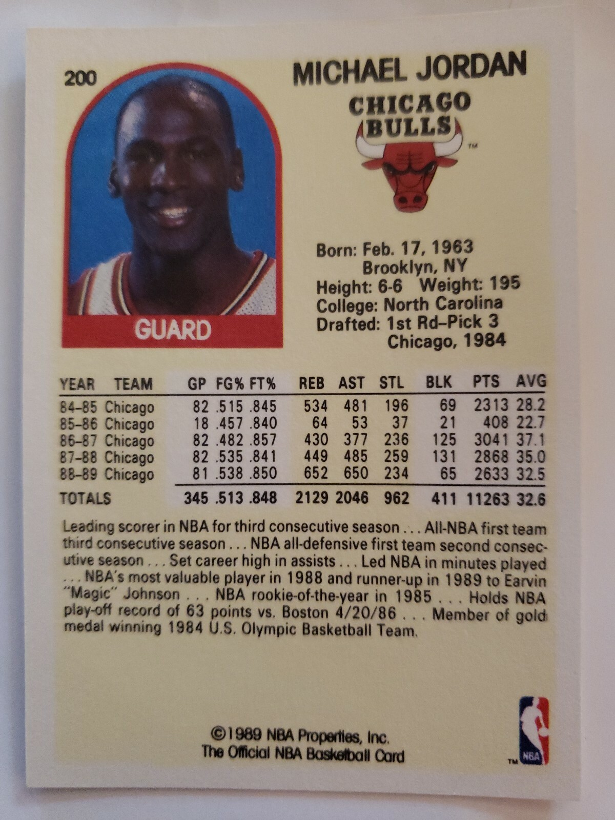 1989-90 NBA Hoops - Michael Jordan #200 for sale online | eBay