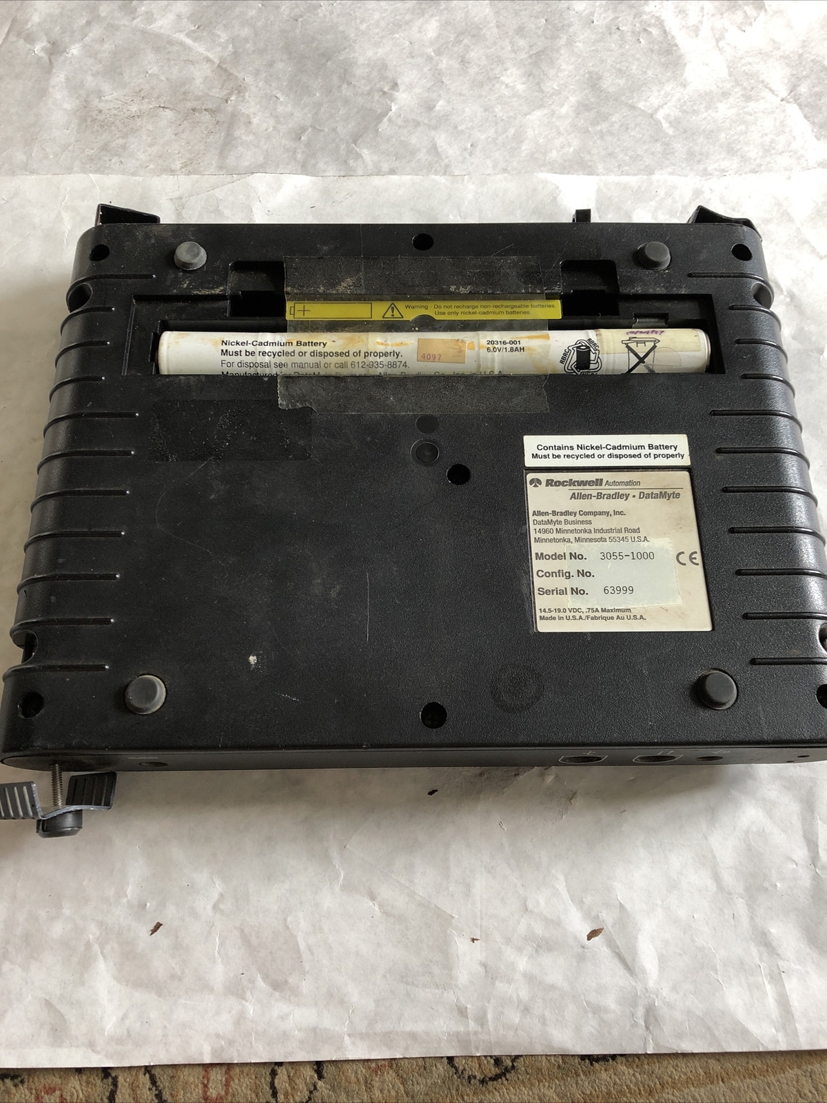 ROCKWELL 3055-1000 ALLEN BRADLEY KEYBOARD DATAMYTE (NO BATTERY COVER ...