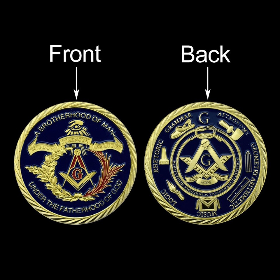Freemasonry Masonic Challenge Coin Brotherhood of Man Square and ...
