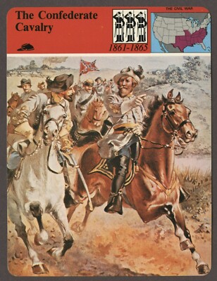 The Confederate Cavalry Story of America Civil War History Card | eBay