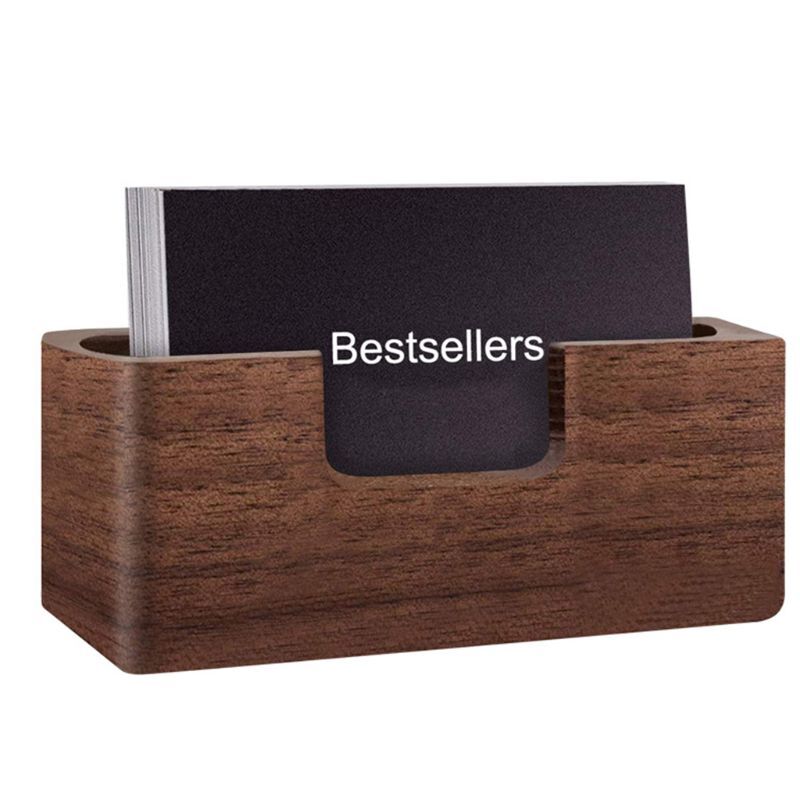 Business Card Stand Simple Style Wooden Calling Card Holder Name Card ...