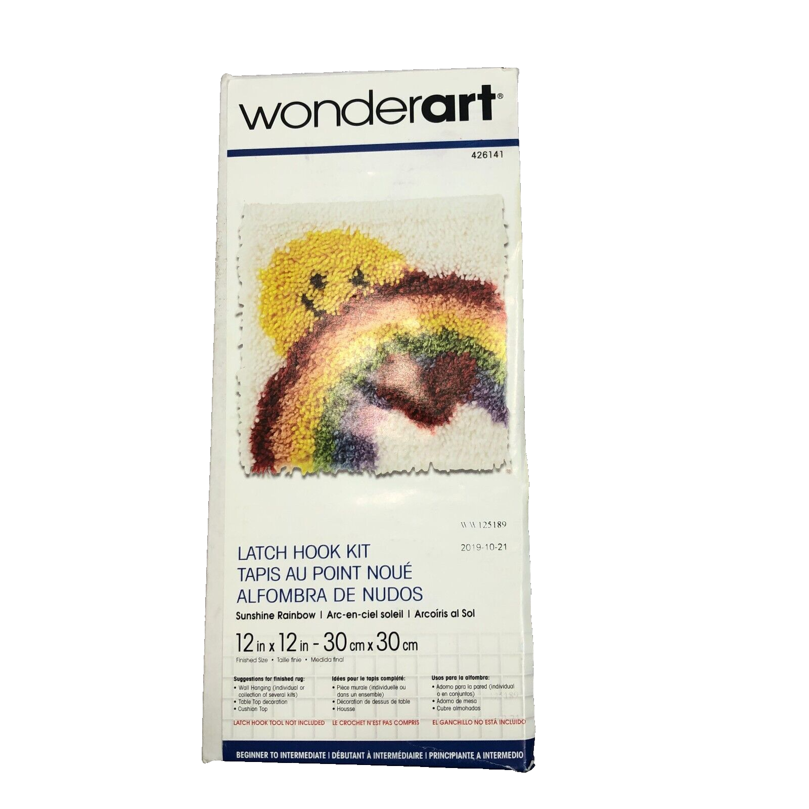 Wonderart Latch Hook Kit Sunshine Rainbow Heart No. 426141 New In Box ...