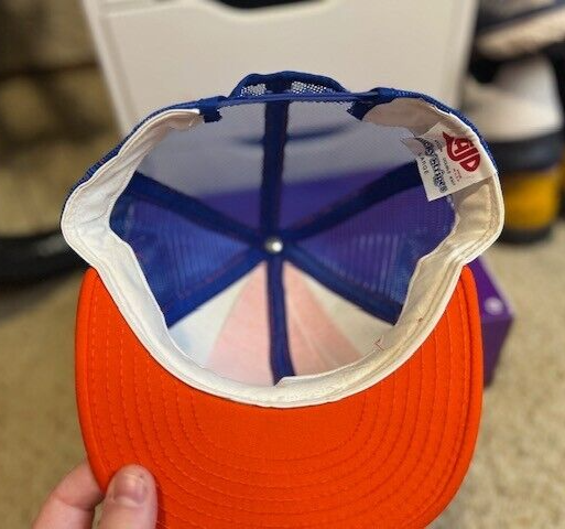 Denver Broncos Vintage AJD Lucky Stripe Orange Blue Snapback Cap Hat ...