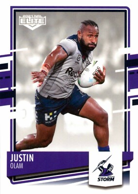 2021 MELBOURNE STORM NRL Card JUSTIN OLAM Elite | eBay