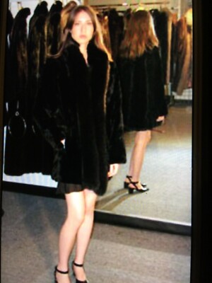 CHICAGO FUR MART OUTLET. SIZE 10. BRAND NEW SHEARED MINK STROLLER W/FOX ...