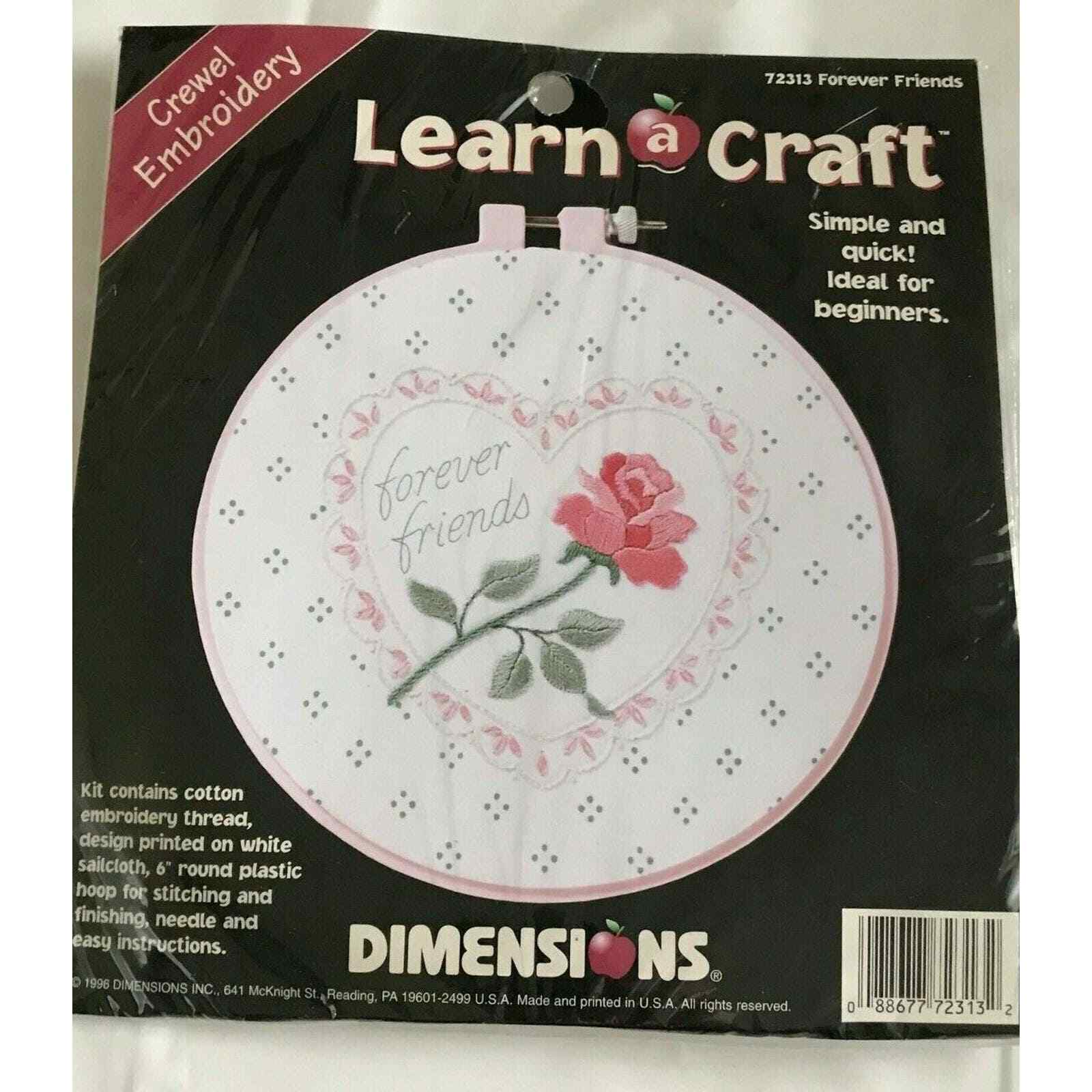 Dimensions Crewel Embroidery Learn a Craft Forever Friends #72313 NEW ...