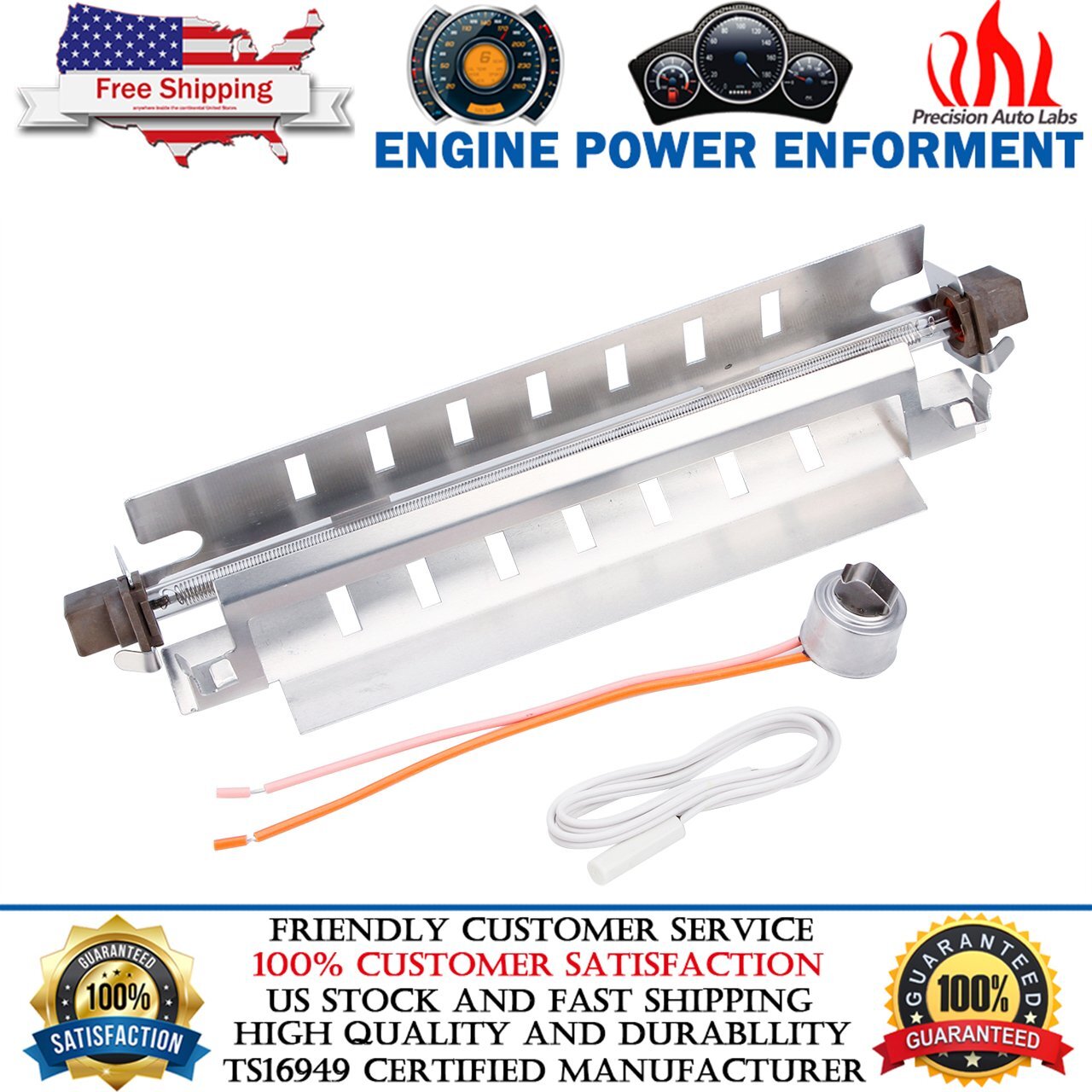 WR51X10055 REFRIGERATOR DEFROST HEATER ASSEMBLY KIT FOR GE HOTPOINT ...