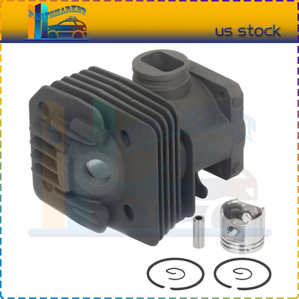 Cylinder Piston Rings Pin Assembly Kit For Stihl FS160 FS220 FS280 38mm ...