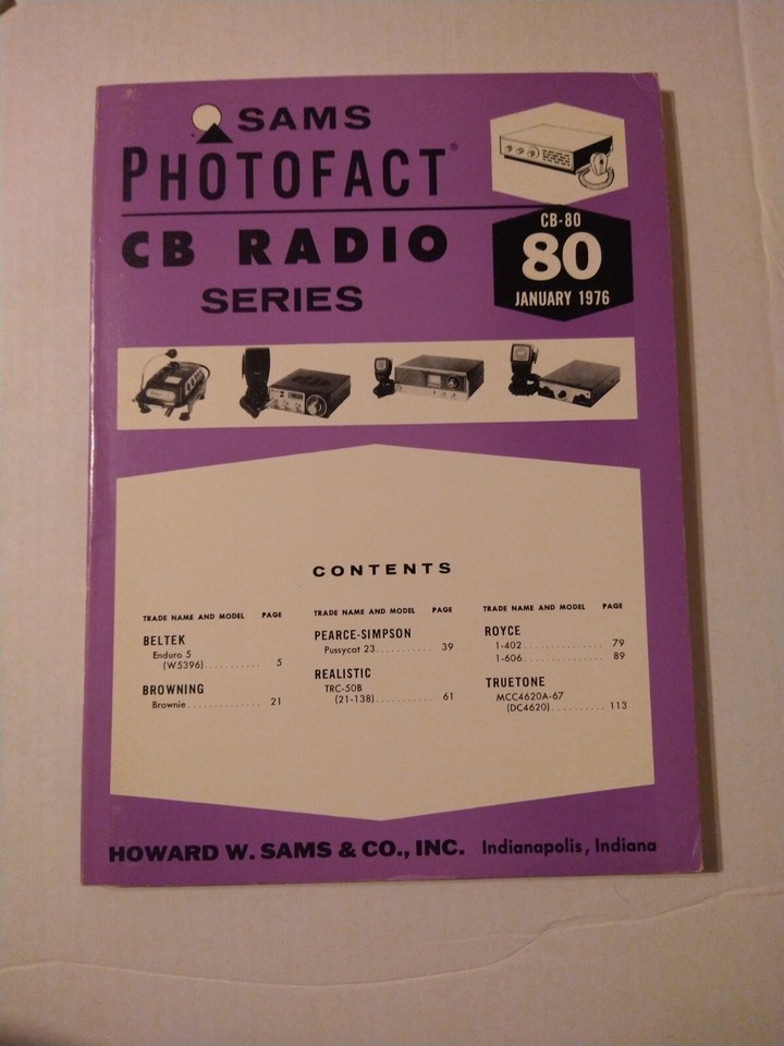 Vintage Lot SAMS Photofact CB Radio Series Manuals 1970 thru 1980 ...