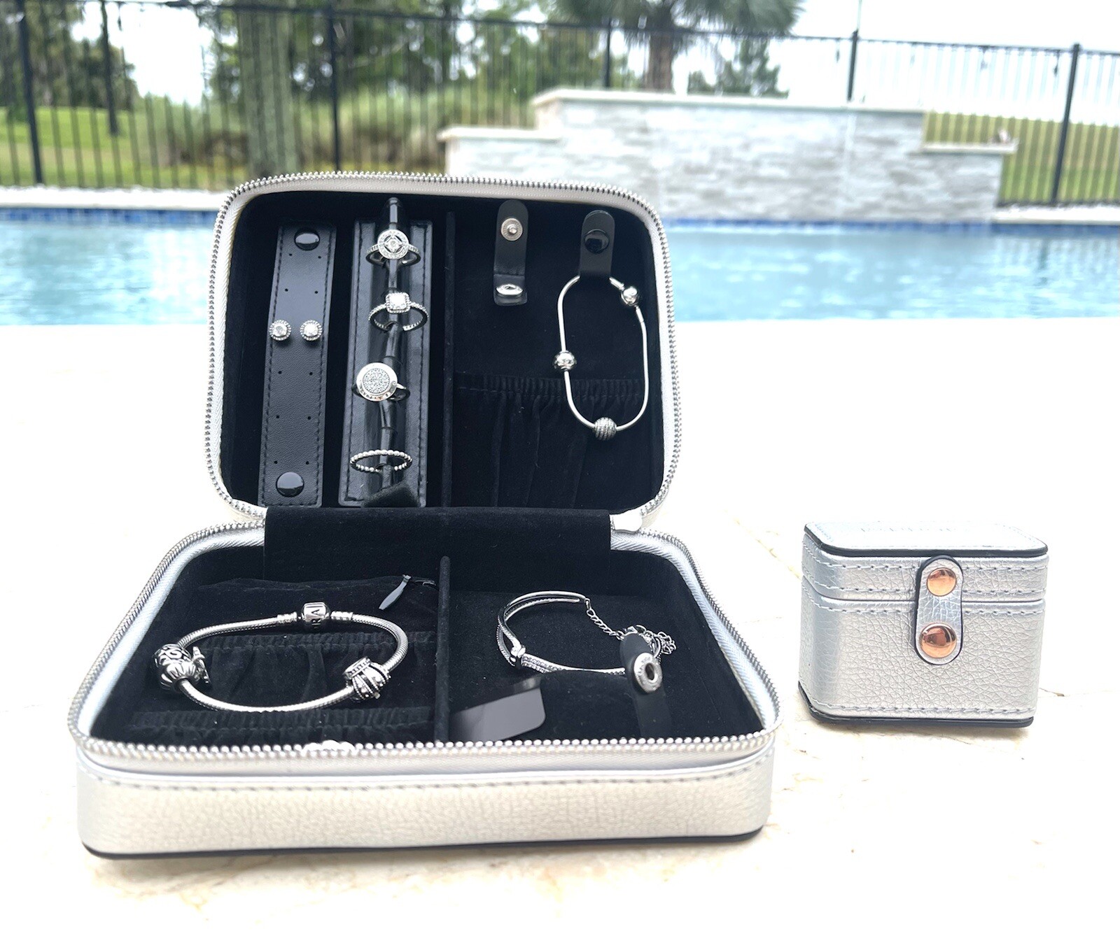 100% Authentic Pandora Travel Jewelry Box! Limited Silver Edition ...