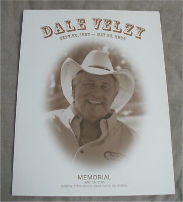 Original Dale Velzy Memorial Paddle Out Program-Vtg. Wood Surfboard ...