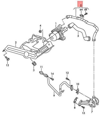 Genuine VW Beetle Cabrio Bettle Golf Variant Jetta Connecting Pipe ...