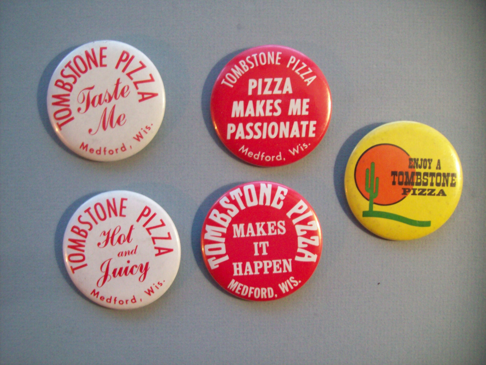 5 TOMBSTONE ALL DIFFERENT PINBACK BUTTONS | eBay