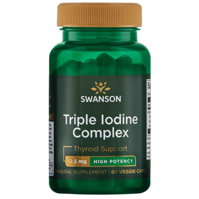 Swanson Mineral Supplements High Potency Triple Iodine Complex 12.5 mg ...