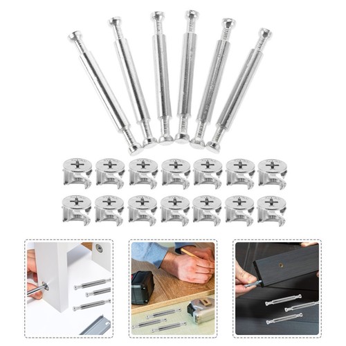 10 Sets Furniture Panel Fittings Cam Lock Connectors Double Bolts ...