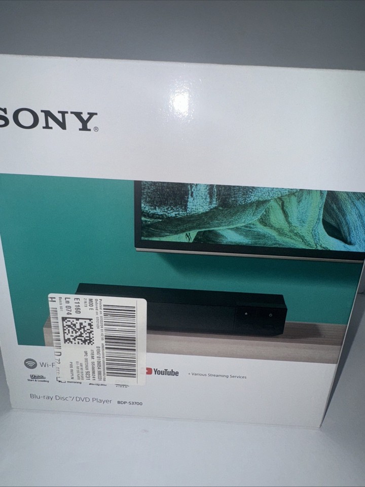 Sony BDP-S3700 Blu-ray DVD Player w/ Wi-Fi Netflix YouTube HDMI Streaming 120V | eBay