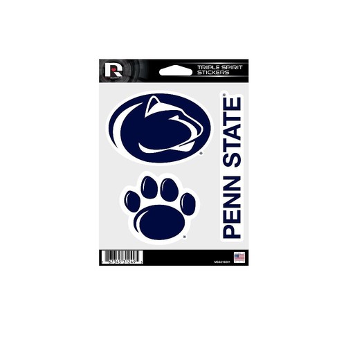 Penn State Nittany Lions Triple Spirit Stickers 767345433466| eBay