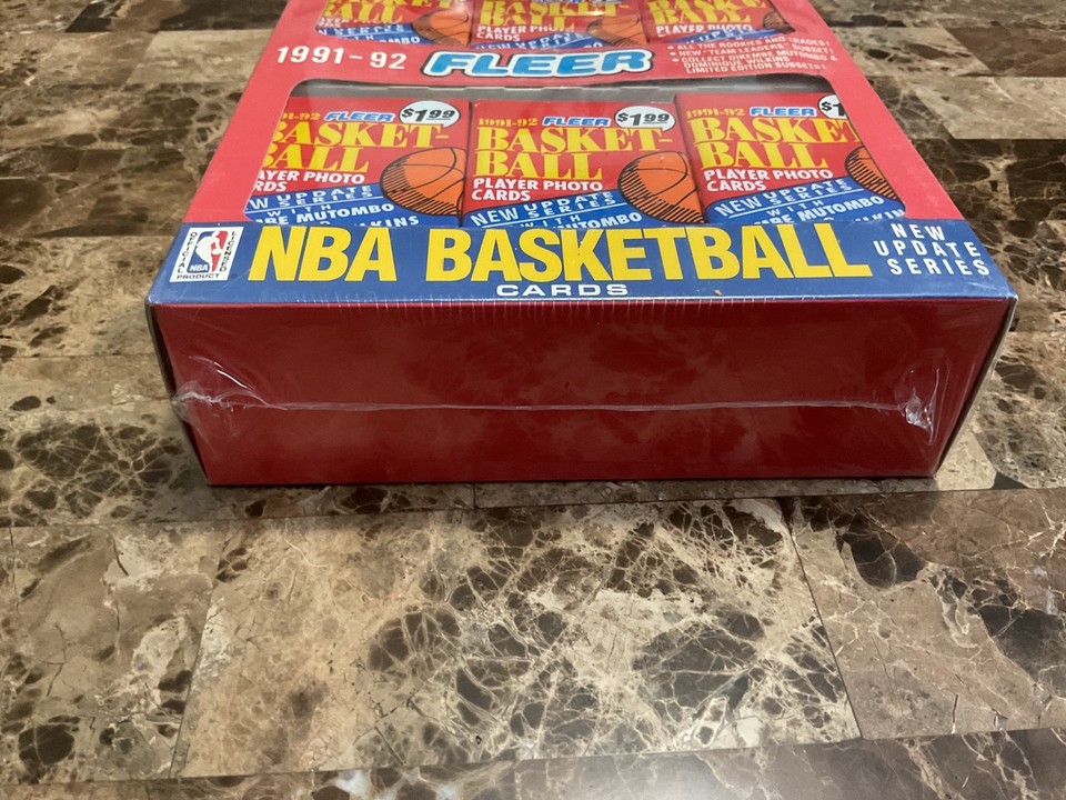 1991-92 Fleer Update NBA Basketball Jumbo Box Factory Sealed (18 Packs ...