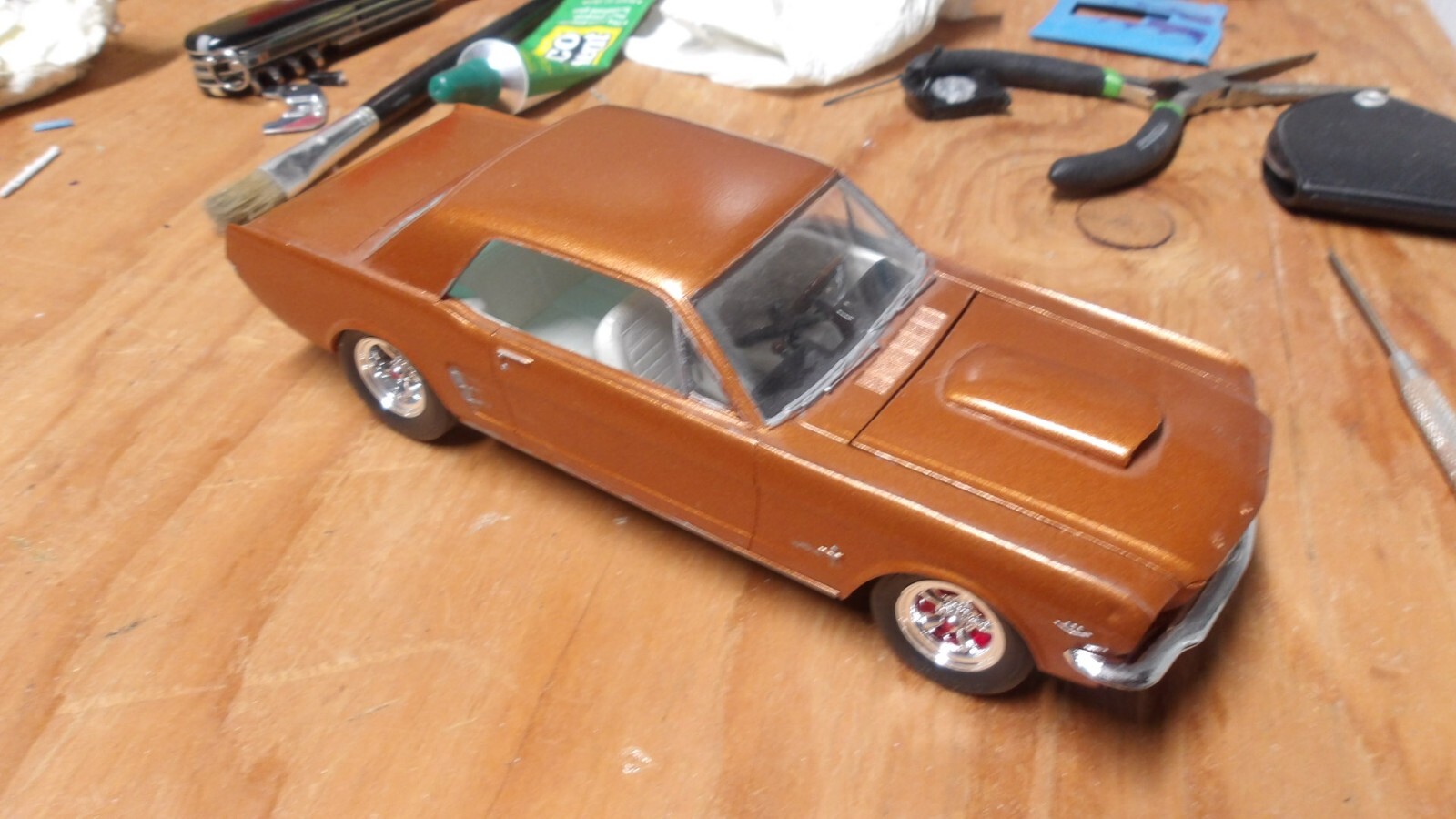 Vintage- Original 1965 Mustang Plastic Built-Up Model Car- Excellent ...