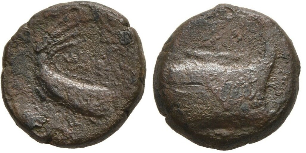 Ancient Greece 3 cent BC LYCIA PHASELIS PROW STERN GALLEY | eBay