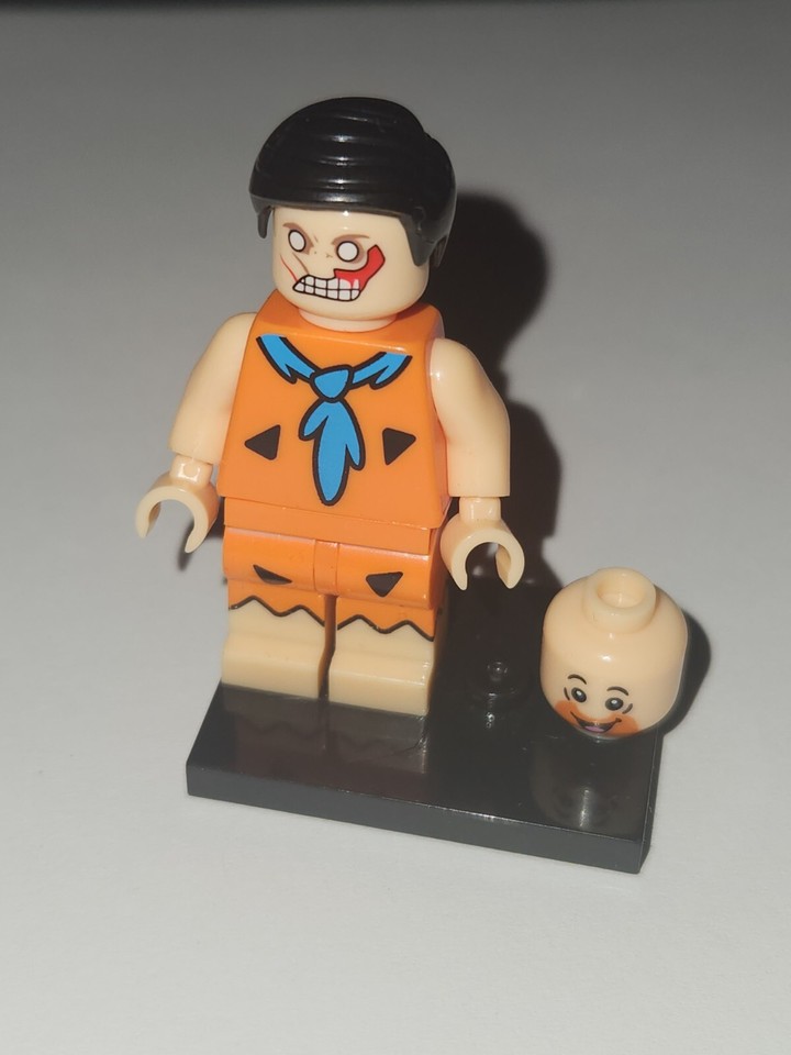 THE FLINTSTONES ZOMBIE FRED BUILD BLOCK MINIFIGUREWITH EXTRA HEAD | eBay